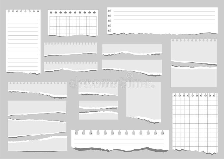 Ripped Out Notebook Paper Stock Illustrations – 139 Ripped Out Notebook ...