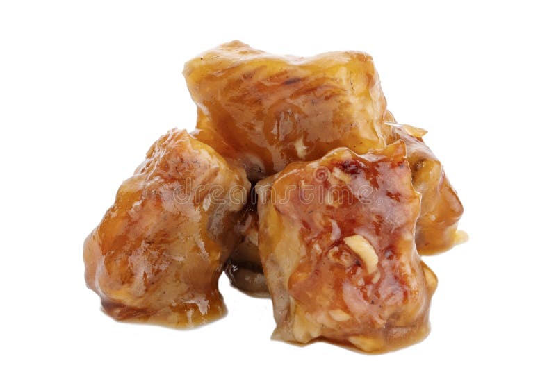 Pieces of Pickled Eel are Isolated on a White Background Stock Photo ...