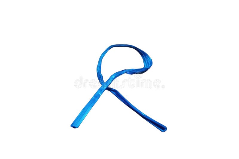 Pieces of Plastic Rope are Formed into the Letter R, a Creative Letter ...