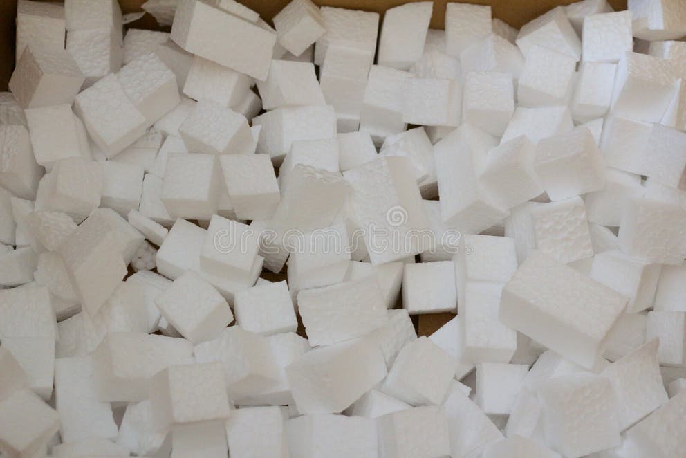 Pieces of Polystyrene for Packaging Stock Photo - Image of geometric ...