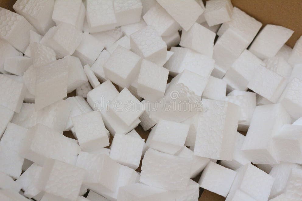 Pieces of Polystyrene for Packaging Stock Photo - Image of business ...