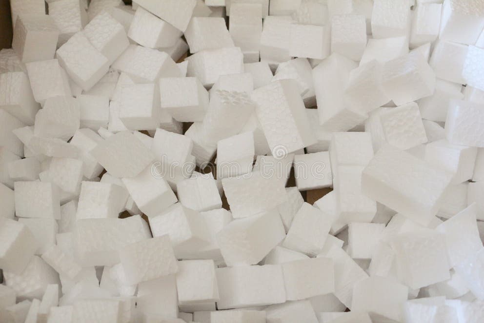 Pieces of Polystyrene for Packaging Stock Photo - Image of graphic ...