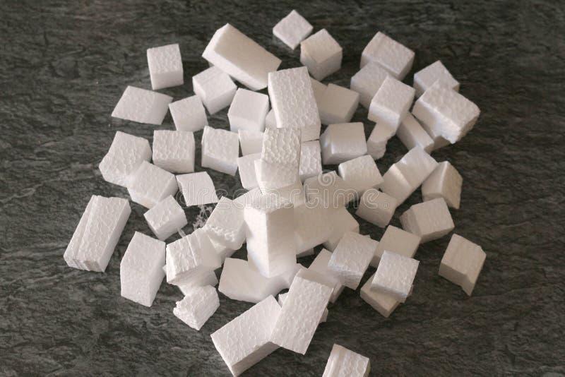 Pieces of Polystyrene for Packaging Stock Photo - Image of group ...