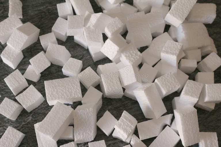 Pieces of Polystyrene for Packaging Stock Photo - Image of abstract ...