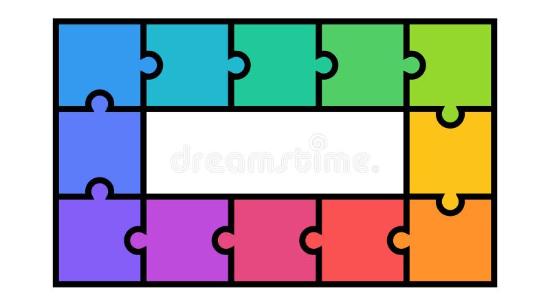 12 Piece Puzzle Template Stock Illustrations – 43 12 Piece Puzzle ...