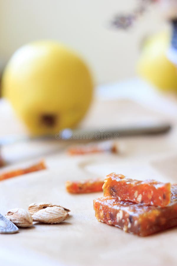 Pieces of Quince Jam. Delicious Paste. Stock Image - Image of homemade ...