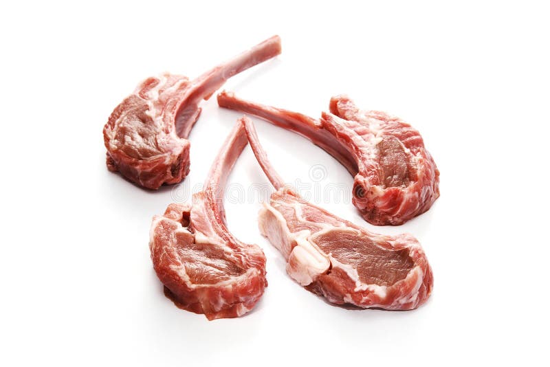 Pieces of raw lamb stock photo. Image of white, ingredient - 186457572