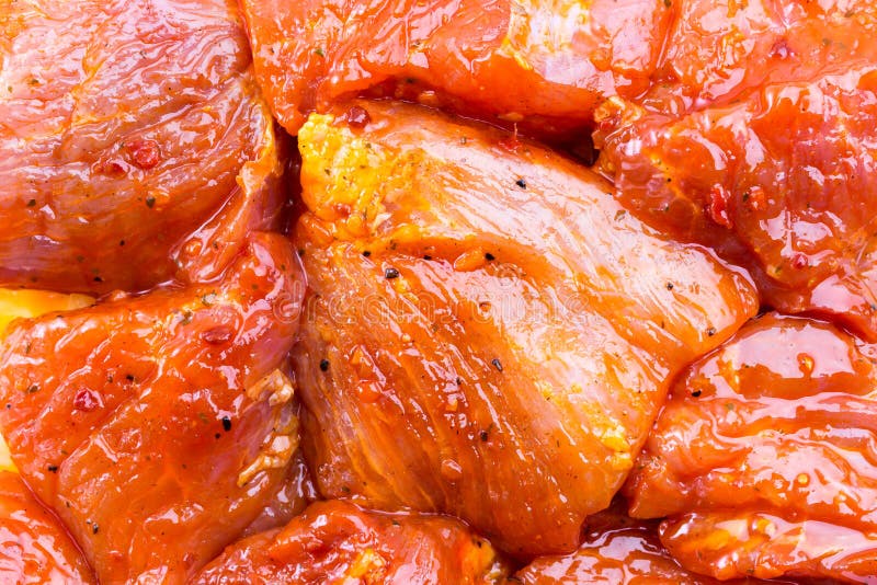 Chunks of Barbecue in Sauce, Texture Stock Image - Image of loin ...