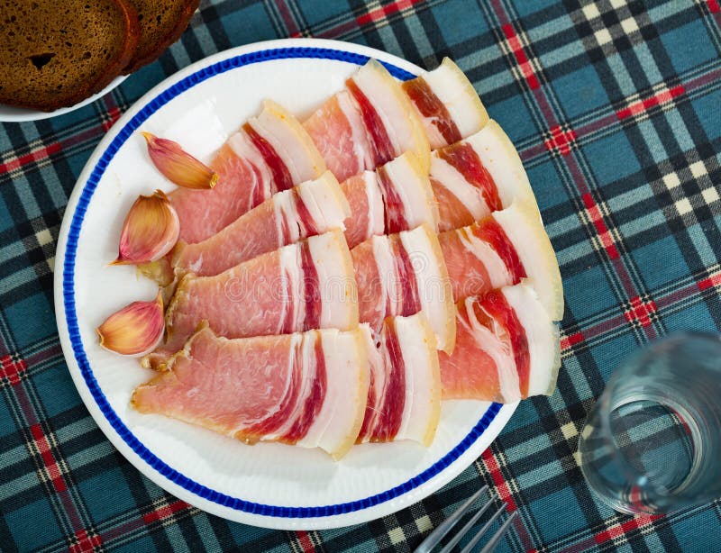 Pieces of raw pork lard stock photo. Image of lard, cookery - 322664782