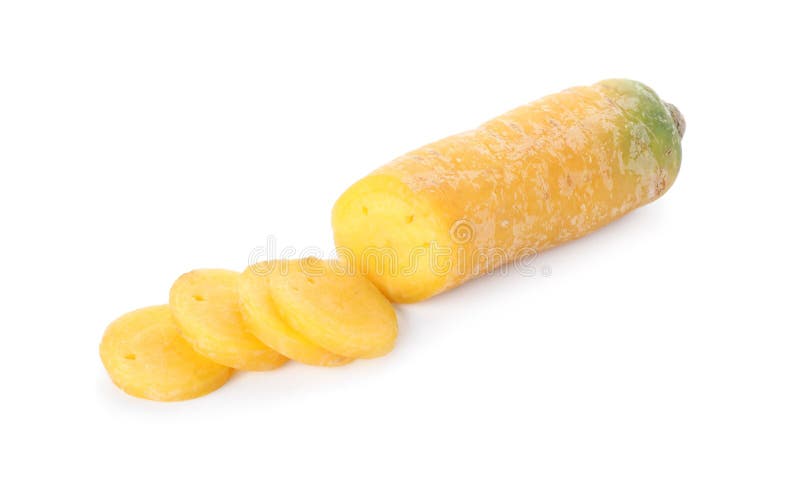 Pieces of Raw Yellow Carrot Isolated Stock Image - Image of fresh ...
