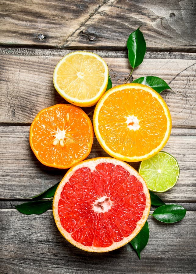 Pieces of ripe citrus stock image. Image of natural - 141761067