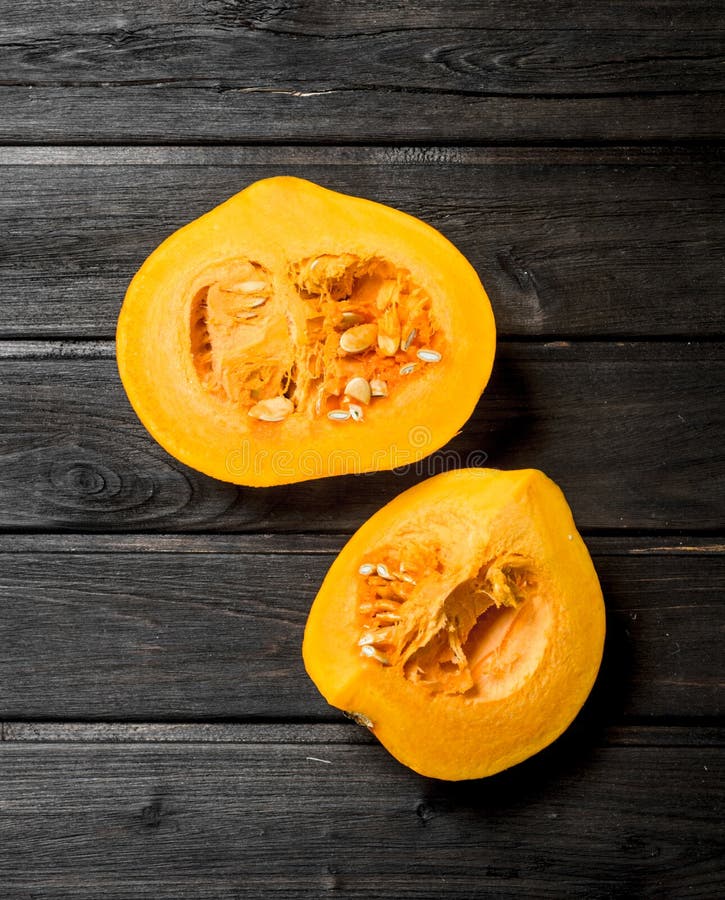Pieces of ripe pumpkin stock image. Image of season - 141819077