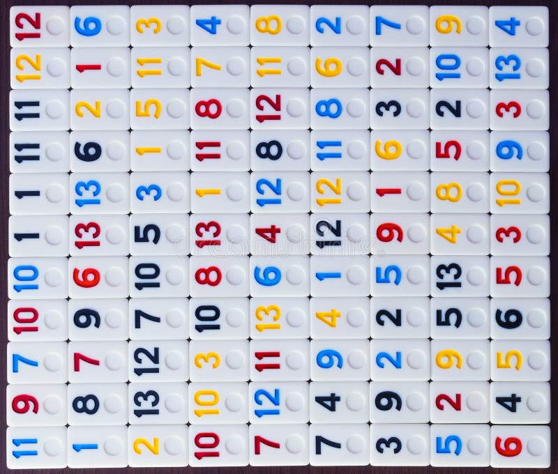 Pieces of Rummy Placed in Order on the Table Stock Image - Image of ...