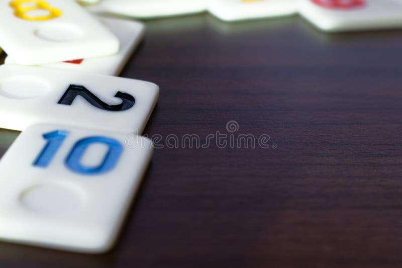 Pieces of Rummy Placed in Order on the Table Stock Image - Image of ...