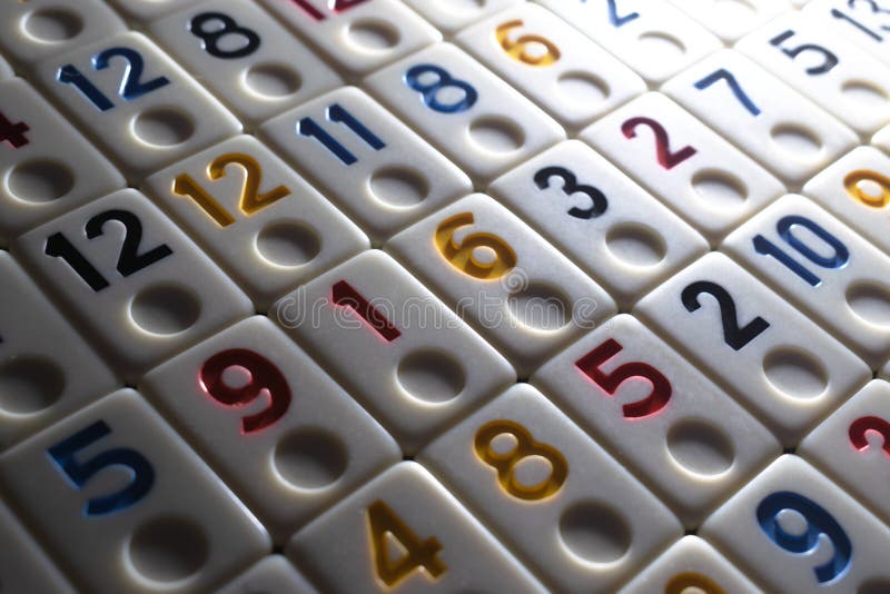 Pieces of Rummy Placed in Order on the Table Stock Photo - Image of ...