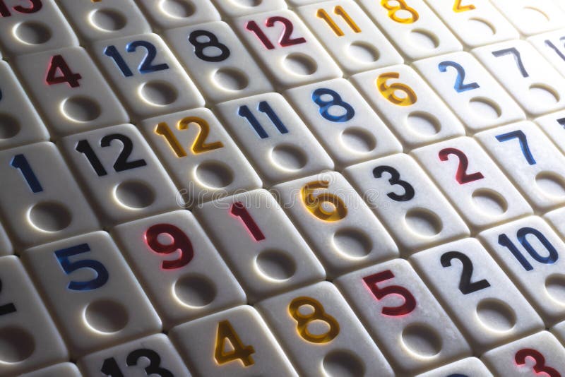 Pieces of Rummy Placed in Order on the Table Stock Image - Image of ...