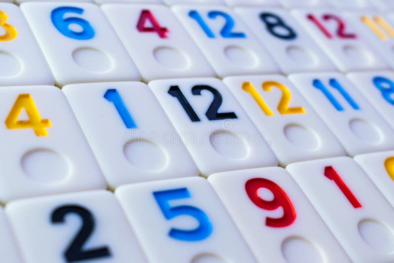 Pieces of Rummy Placed in Order on the Table Stock Photo - Image of ...