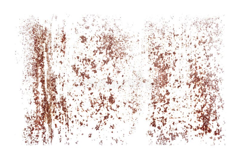 Pieces of Rust Isolated on a White Background Stock Image - Image of ...