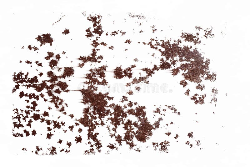Pieces of Rust Isolated on a White Background Stock Photo - Image of ...