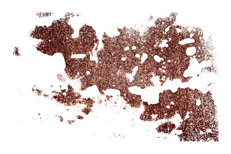 Pieces of Rust Isolated on a White Background Stock Photo - Image of ...