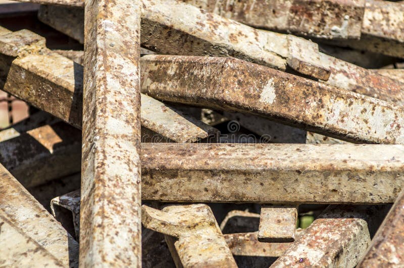 Pieces of rusting metal stock photo. Image of piled, corrosion - 56207606