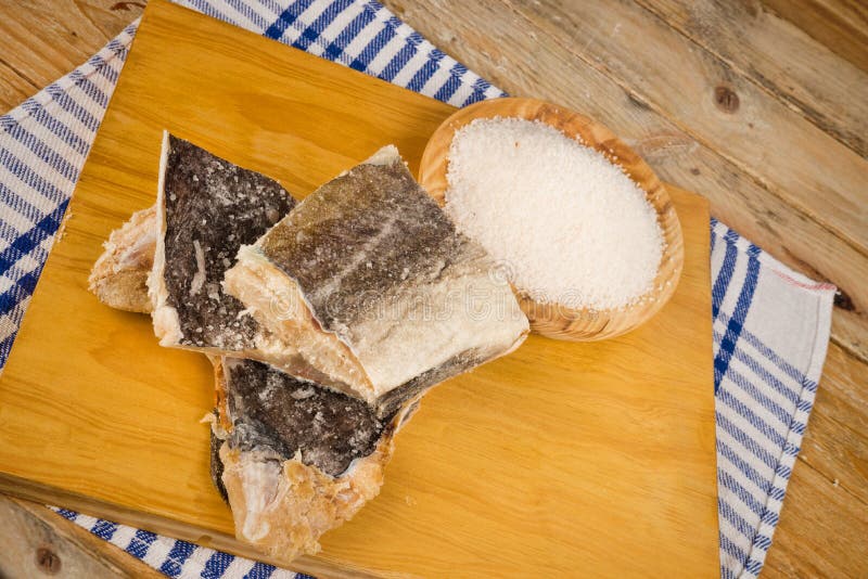 Pieces of Salt Preserved Fish Stock Photo - Image of chopping, food ...