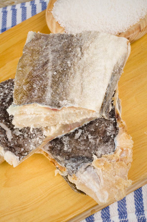 Pieces of Salt Preserved Fish Stock Image - Image of salt, horizontal ...