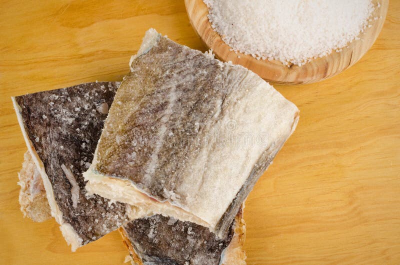 Pieces of Salt Preserved Fish Stock Photo - Image of chopped, dried ...
