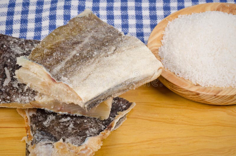 Pieces of Salt Preserved Fish Stock Photo - Image of board, salt: 49193818