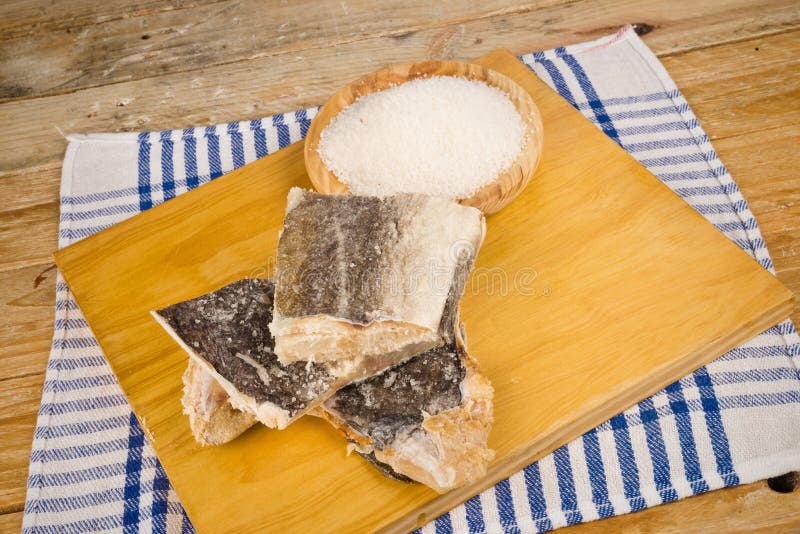 Pieces of Salt Preserved Fish Stock Image - Image of salt, horizontal ...
