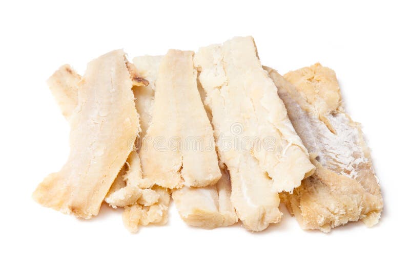 Pieces of salted cod fish stock image. Image of studio - 42526835
