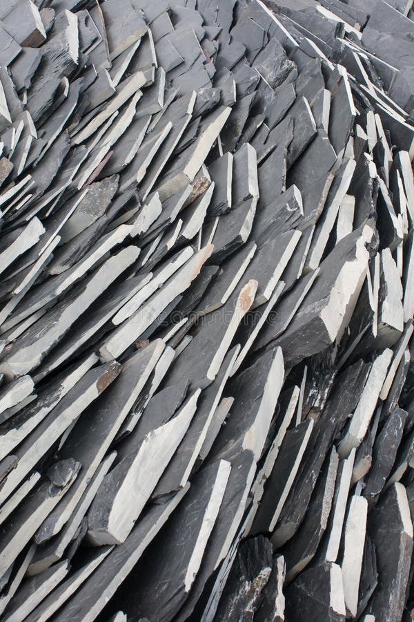 Pieces of Slates Lying upon Another Stock Image - Image of shale, flat ...