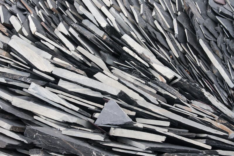 Pieces of Slates Lying upon Another Stock Image - Image of schist ...
