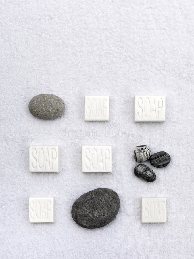 Pieces of Soap with Pebbles in between Stock Photo - Image of skincare ...