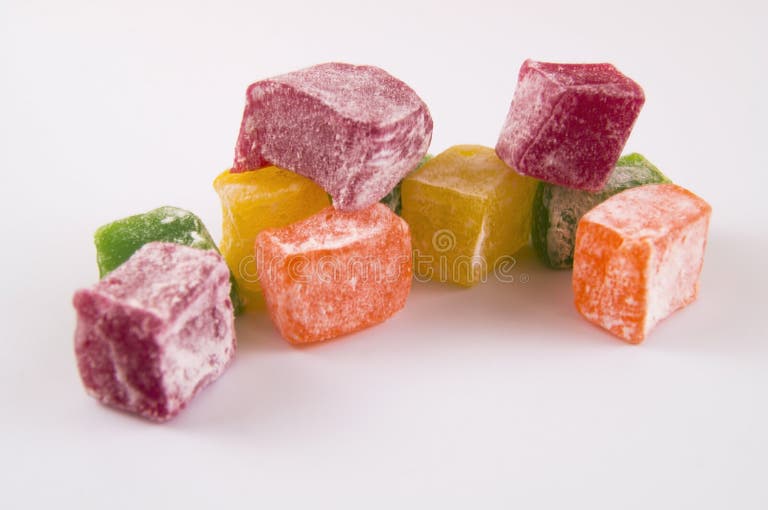 Pieces of Sweet Multi-colored Lakuma on a Light Background Stock Photo ...