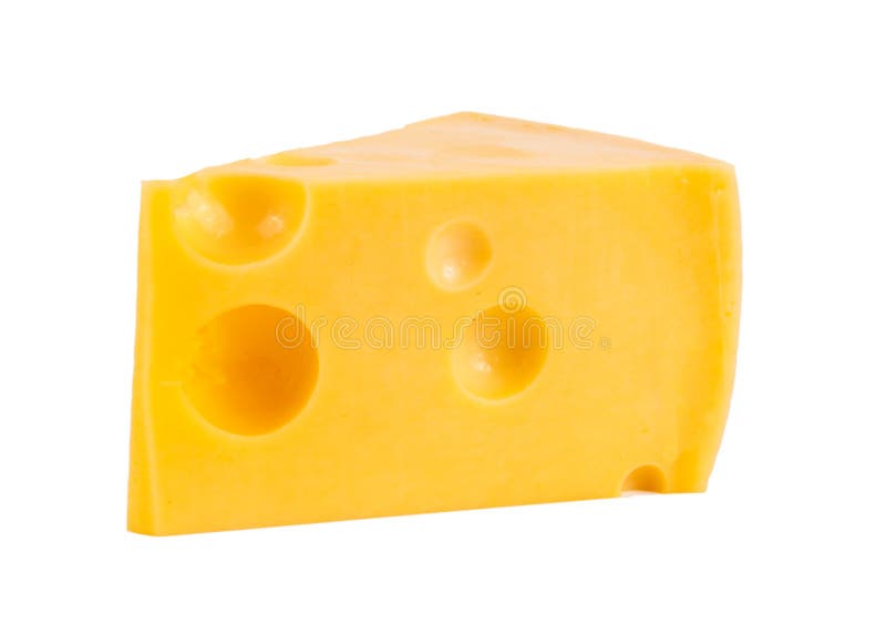 Pieces of Tasty Yellow Cheese Isolated on White Background Stock Photo ...