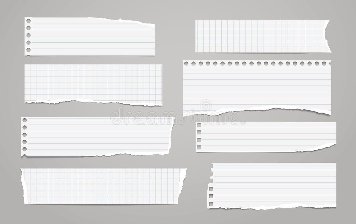 Torn Lined Paper Vector Stock Illustrations – 1,625 Torn Lined Paper ...