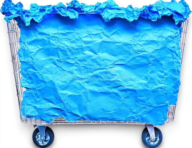 Pieces of Torn Paper from a Shredder, Placed in a Trash Can and ...