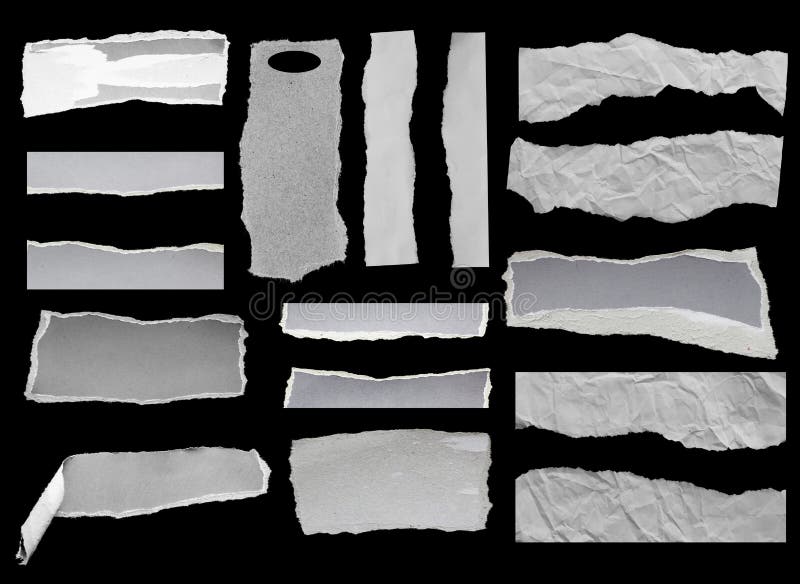 Pieces of Torn Paper Texture Background Stock Image - Image of paper ...