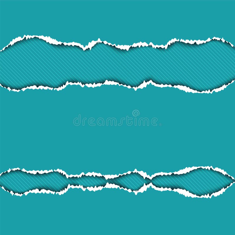 Pieces of Torn Turquoise Paper. Stock Vector - Illustration of ...