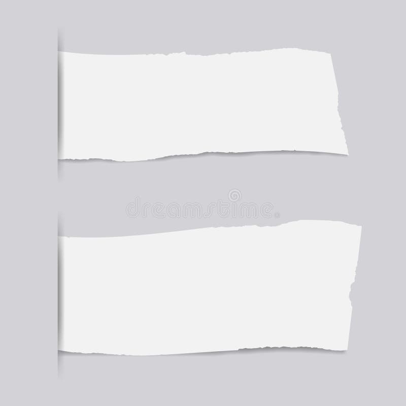 Pieces of Torn White Copybook Strips Inserted into Cut Paper Stock ...