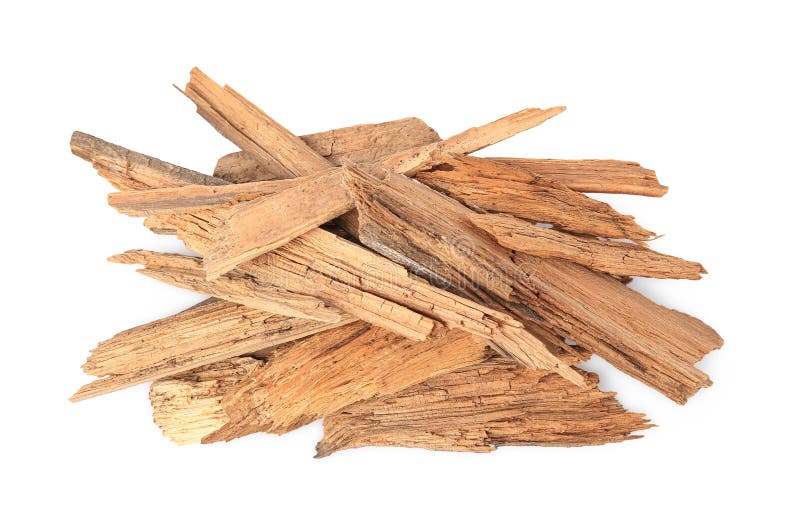 Pieces of Tree Bark Isolated on White Stock Image - Image of brown ...