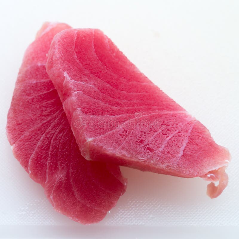 Pieces of tuna fillet stock image. Image of uncooked - 51694939