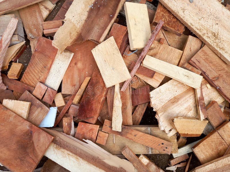 Pieces of Wood, Scraps of Wood from Building Construction Stock Image ...