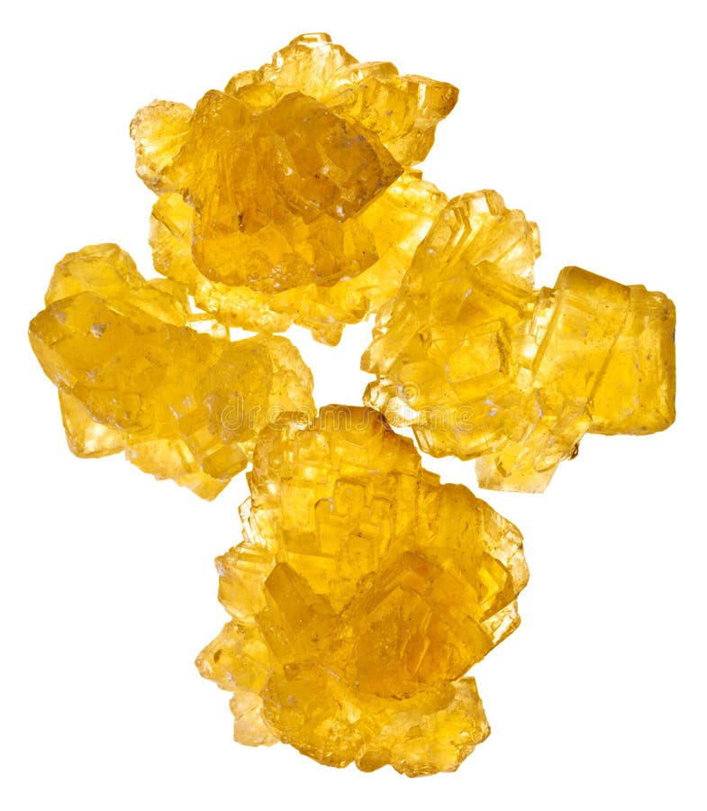 Yellow Crystalline Caramelized Sugar Stock Photo - Image of transparent ...