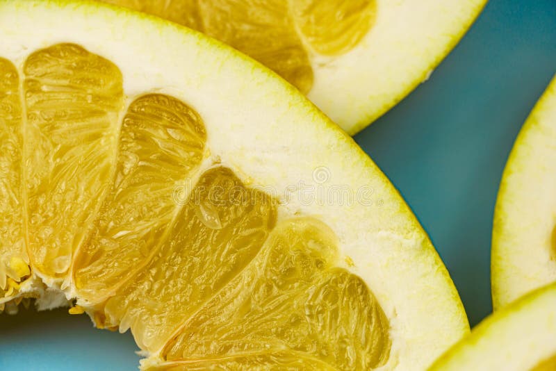 Pieces of Yellow Pomelo Close-up. Textured Background from Pomelo Stock ...