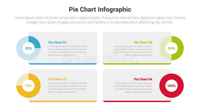 Piechart or Pie Chart Diagram Infographics Template Diagram with 4 ...