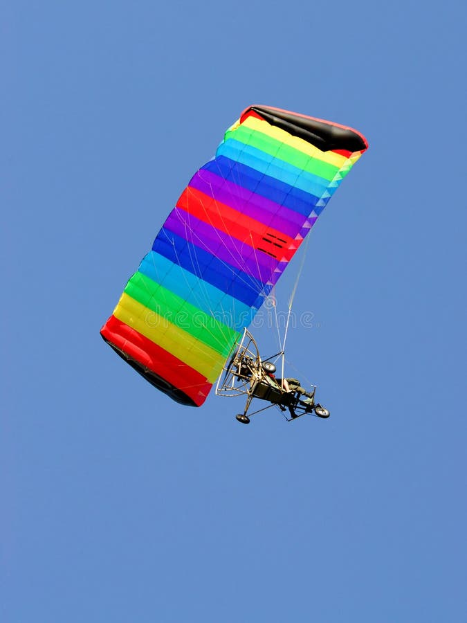 Parachute motor glider stock photo. Image of pilot, motorized - 13970192