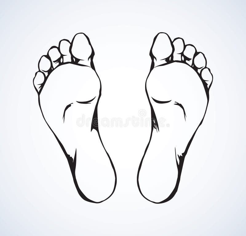 Piedi di simbolo illustrazione vettoriale. Illustrazione di stampa ...