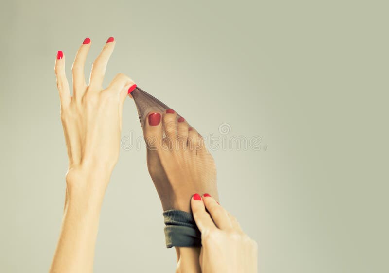 Piedi Sexy In Calze Fotografia Stock Immagine Di Chiusura 34759040